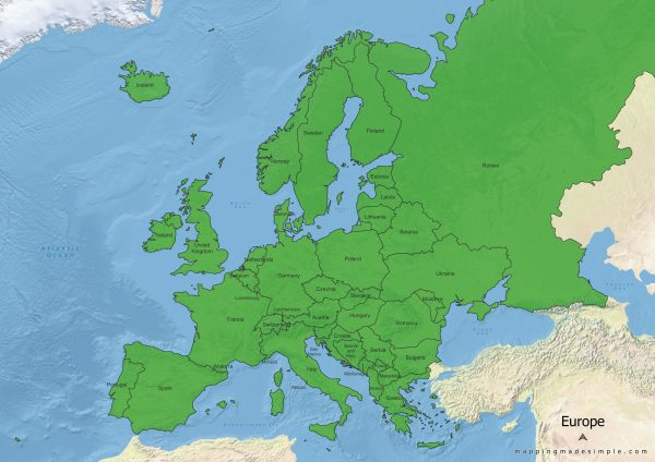 Maps of Regions of Europe - Mapping Made Simple