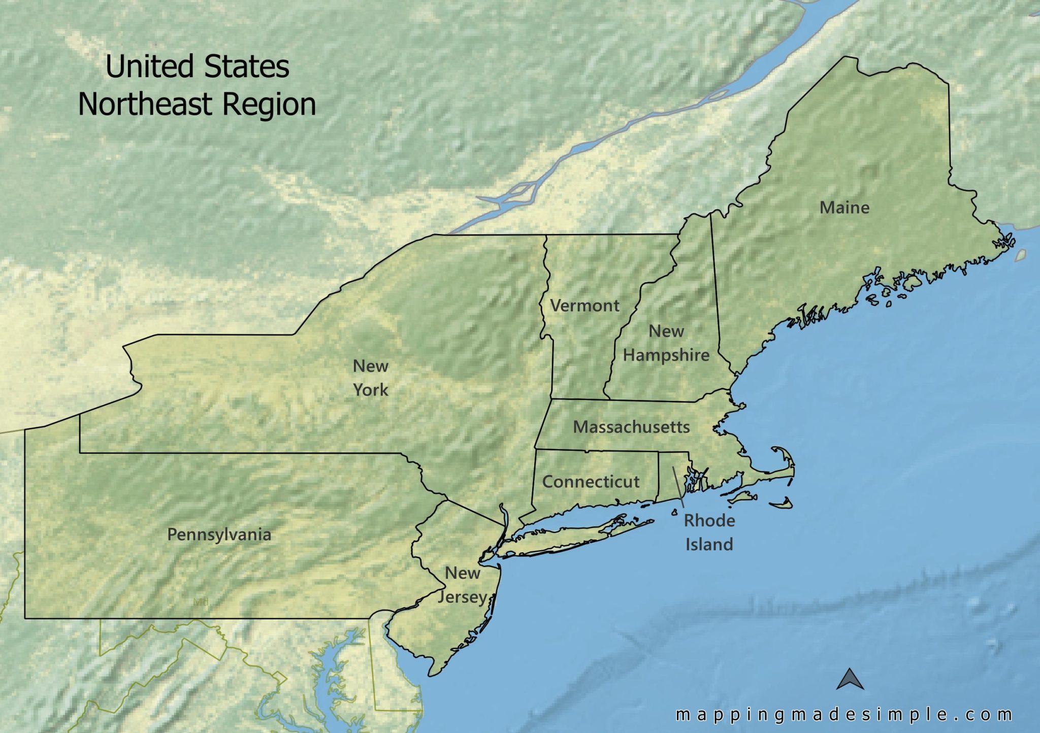Maps of the USA Regions - Mapping Made Simple