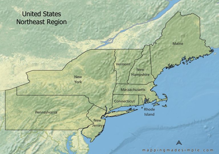 Maps of the USA Regions - Mapping Made Simple