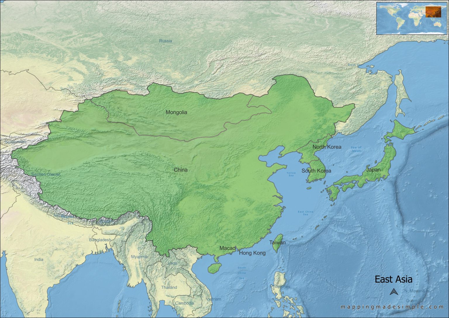 Maps of Asia - Mapping Made Simple